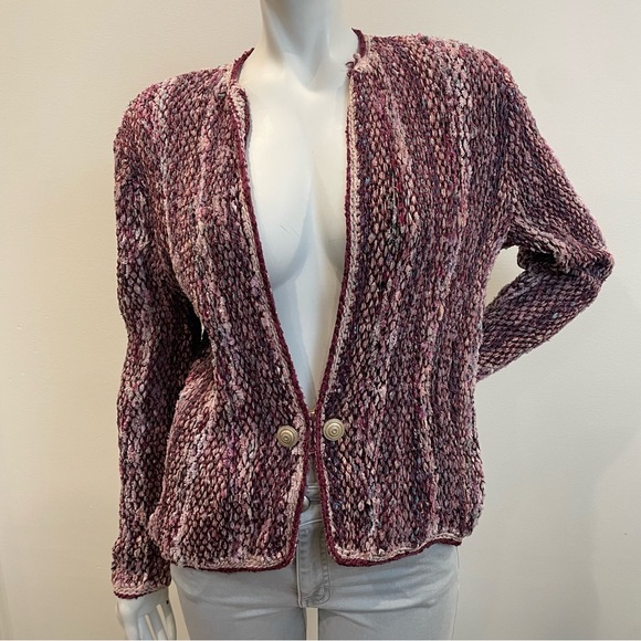 Estelle | Sweaters | Estelle Vintage 8s Purple Pink Multimedia Art To ...